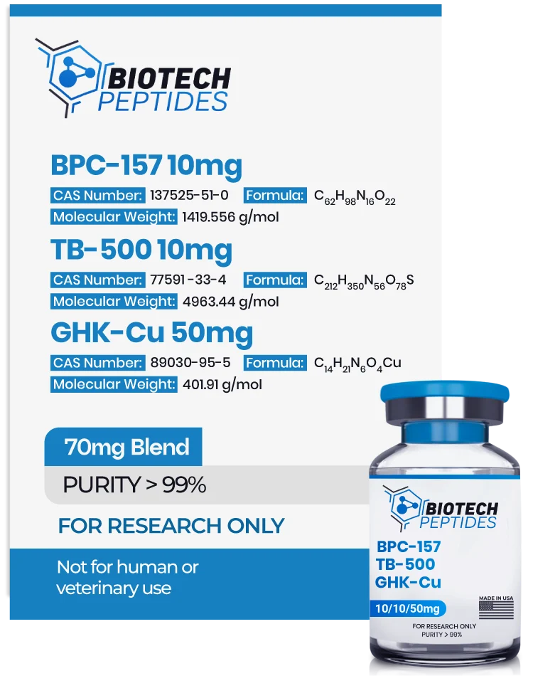 Buy BPC-157 & TB-500 & GHK-Cu Blend (70mg)